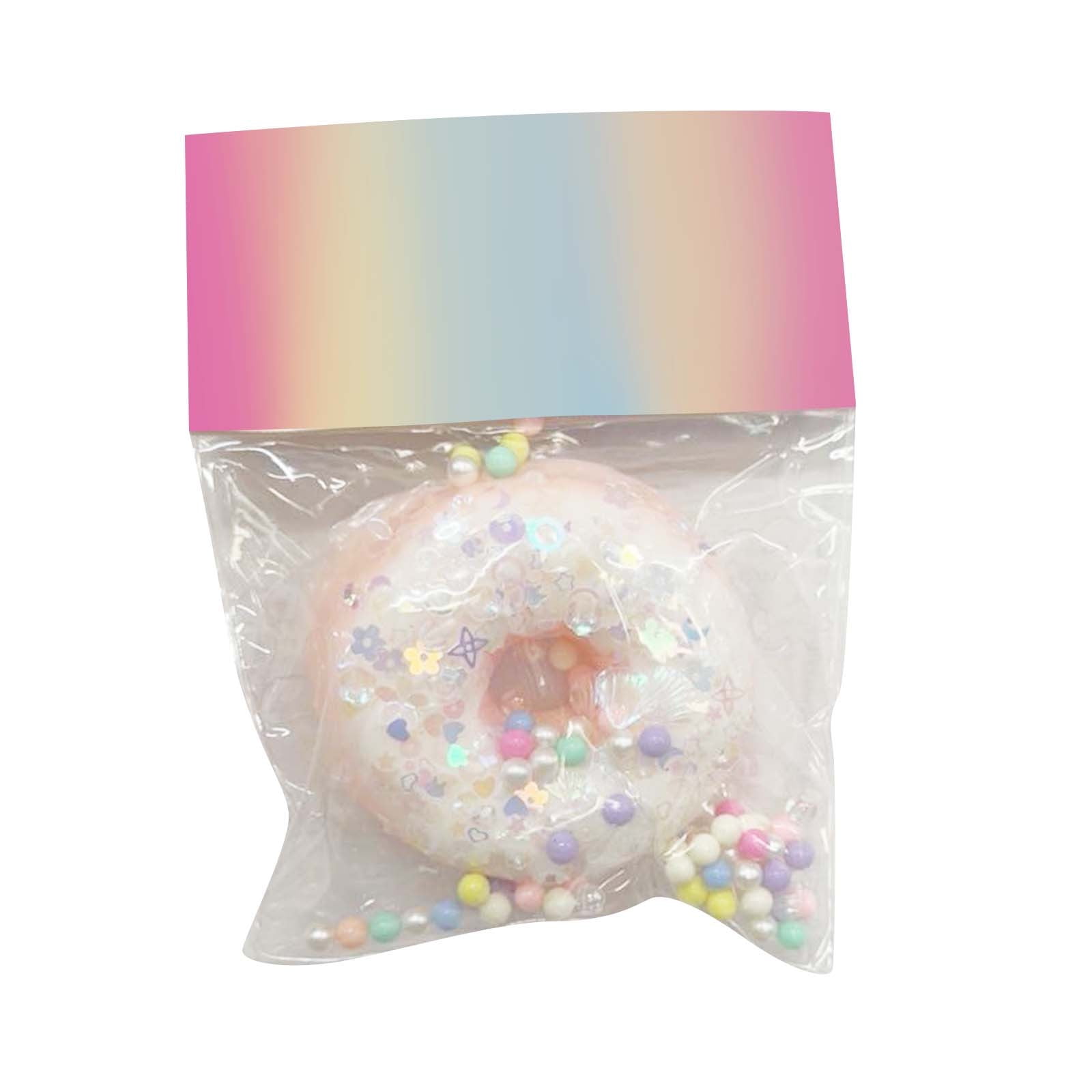 Taba Squishy Large Pearl Donut Cat Paw Pinch Toy, Sweet Pink Stress ...