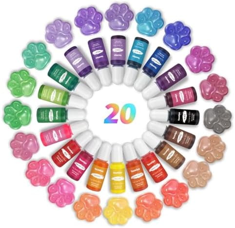 Taba Squishy Liquid Silicone Pigment - 20 Color Paint Kit for Squishy ...