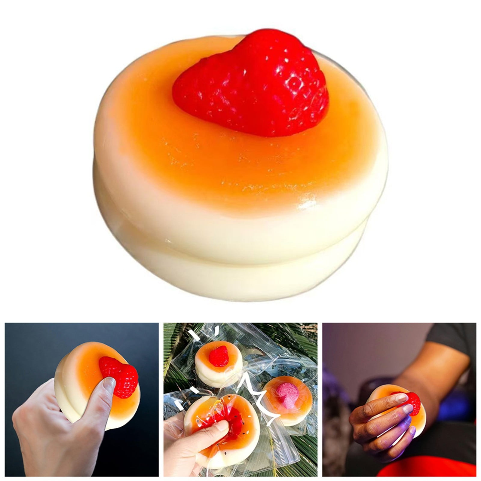 Taba Squishy Paw, Cake Toy Realistic Dessert Themed Stress Soft ...