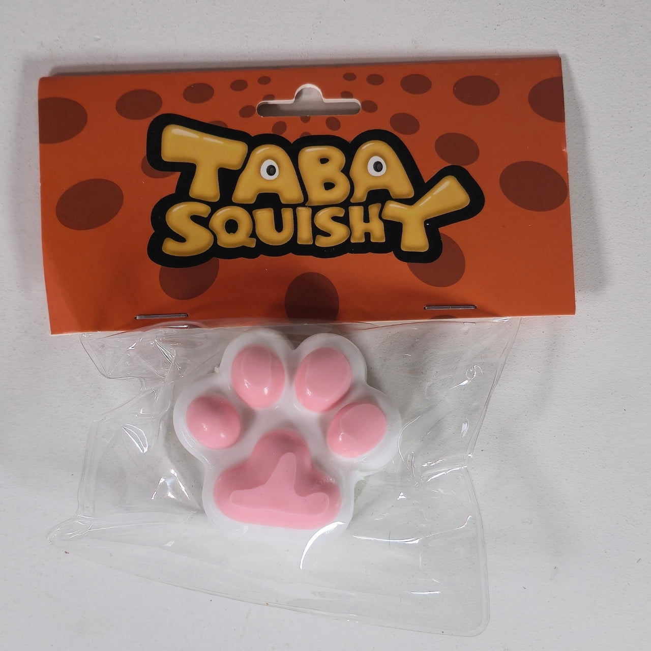 Taba Squishy White-Pink Paw Super Squishy Stress Toy - Walmart.com