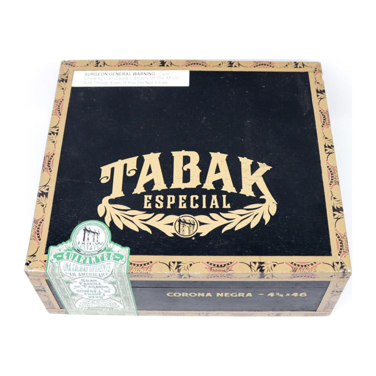 Tabak Especial Corona Negra Empty Wood Cigar Box 8.25" x 7" x 3 ...
