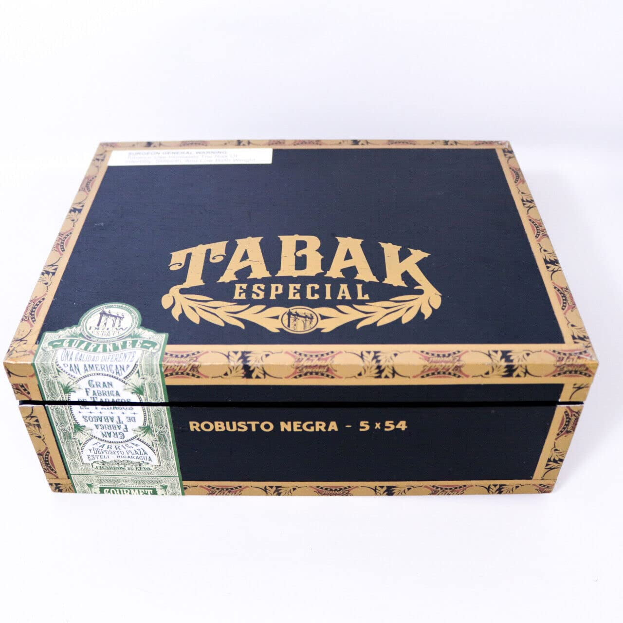 Tabak Especial Robusto Negra Empty Wood Cigar Box 9" x 7" x 3.25 ...