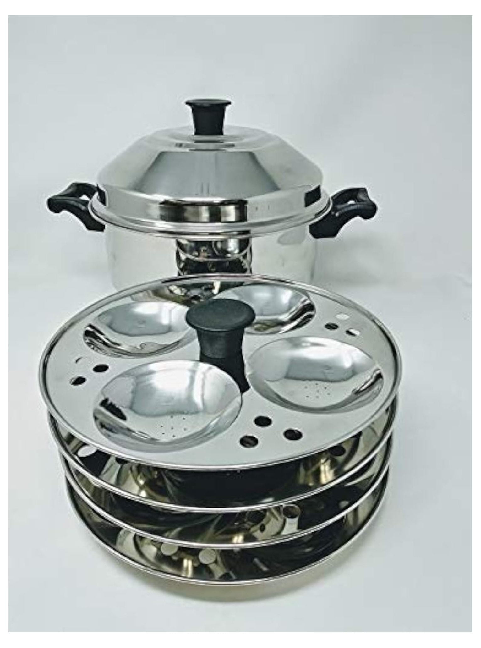 Tabakh IC-224 Stainless Steel Idli Cooker with 4-Rack Idly Stand ...
