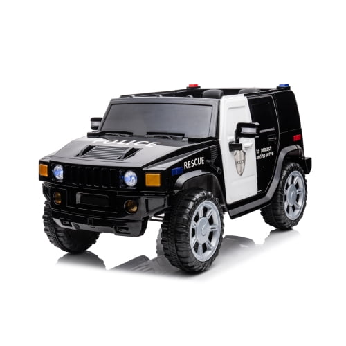 Tabaray 12V Police Car Ride On Car for Kids, 4WD Absorber Electric Ride ...