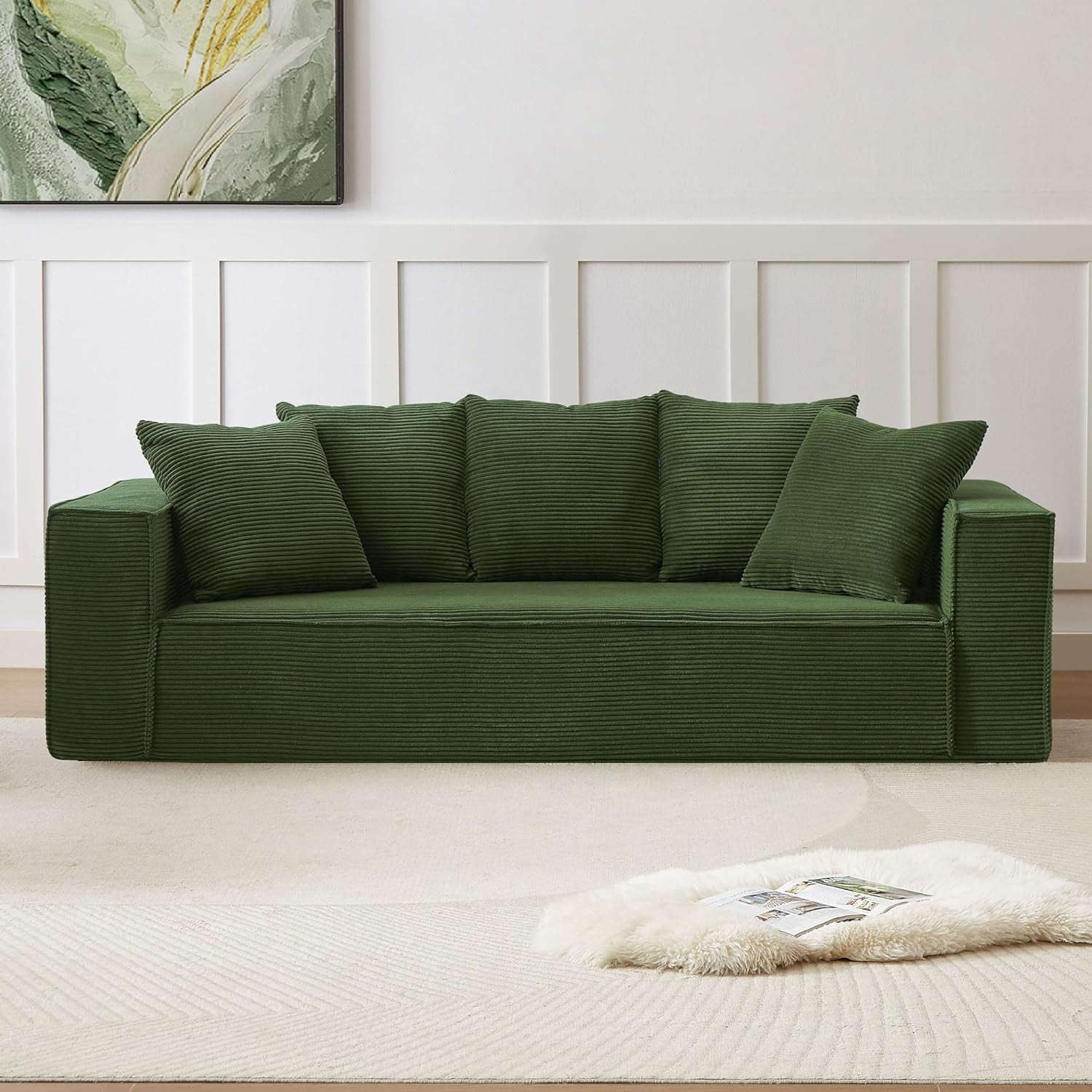 Tabaray 89" Modern Sofa Couch for Living Room, Modern Upholstered ...