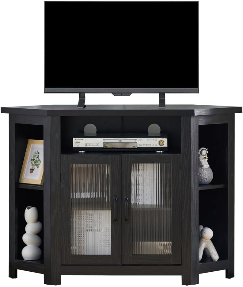 Tabaray Corner TV Stand for TVs up to 50 Inch, Media Entertainment ...