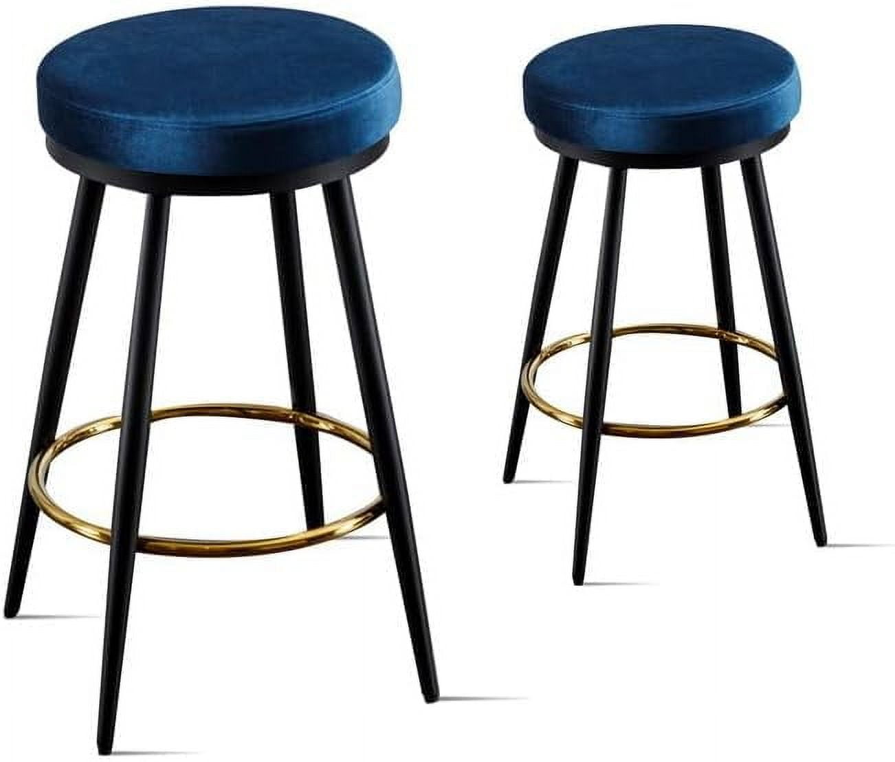 Tabaray Counter Height Bar Stools, 24 Inches Velvet Swivel Bar Stools ...
