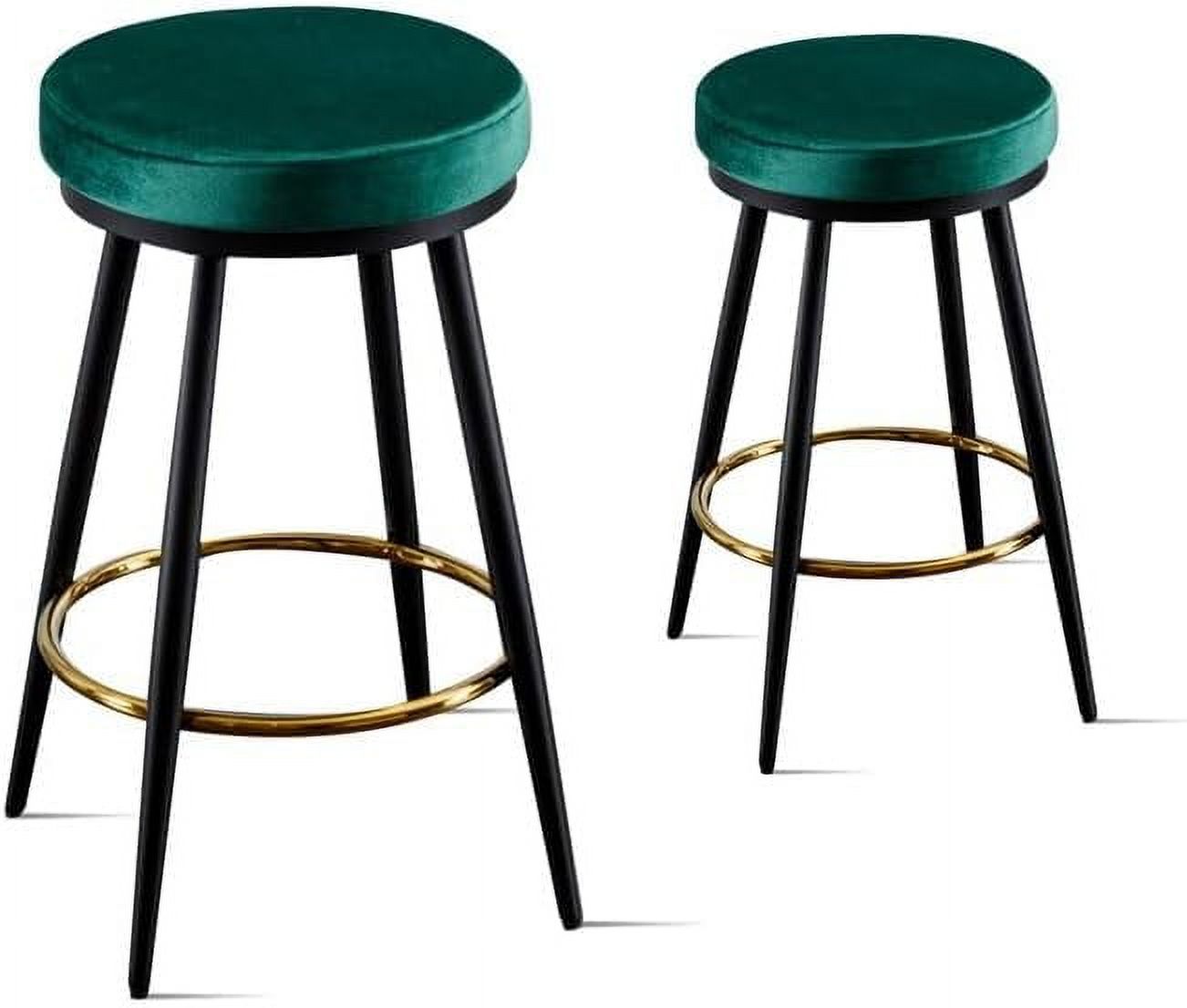 Tabaray Counter Height Bar Stools, 24 Inches Velvet Swivel Bar Stools ...