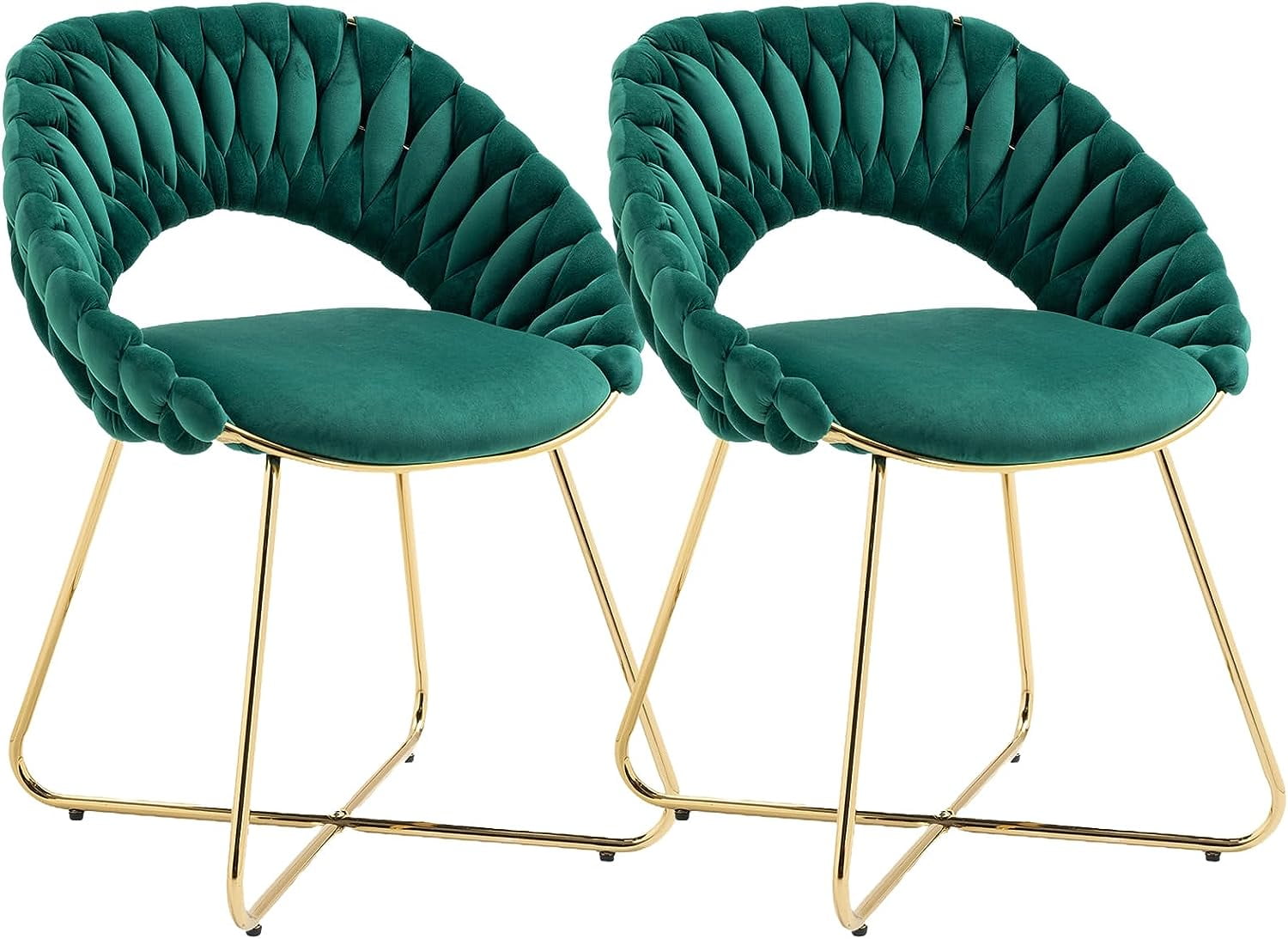 Tabaray Cute Accent Chair Set of 2, Mid-Century Modern Vanity Chair ...