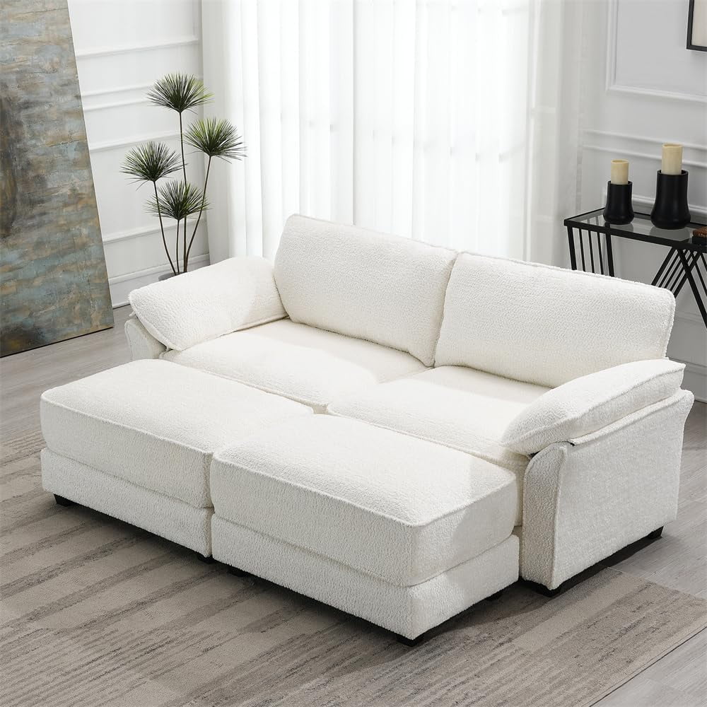 Tabaray Deep Loveseat Sectional Sofa Couch, 81" Modular Couch Set with ...