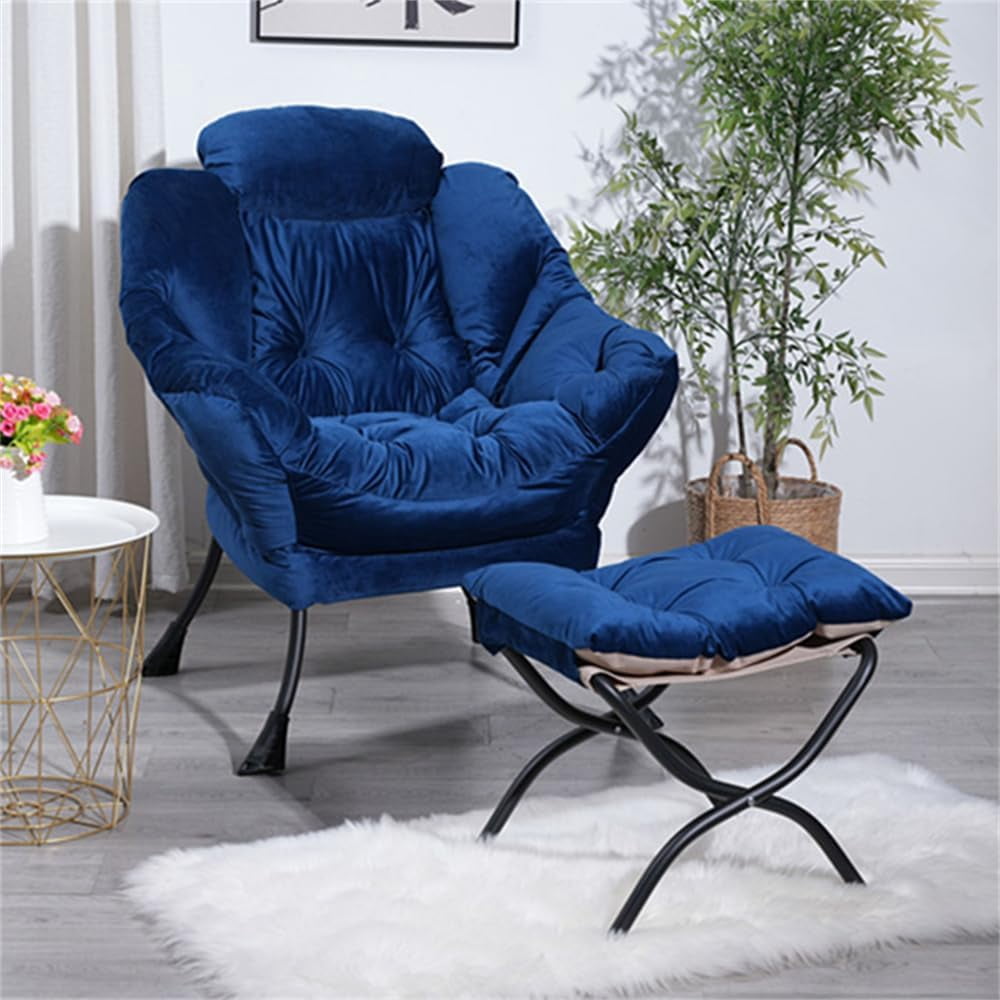 Tabaray Lazy Chair with Ottoman, Modern Lounge Accent Chair with ...