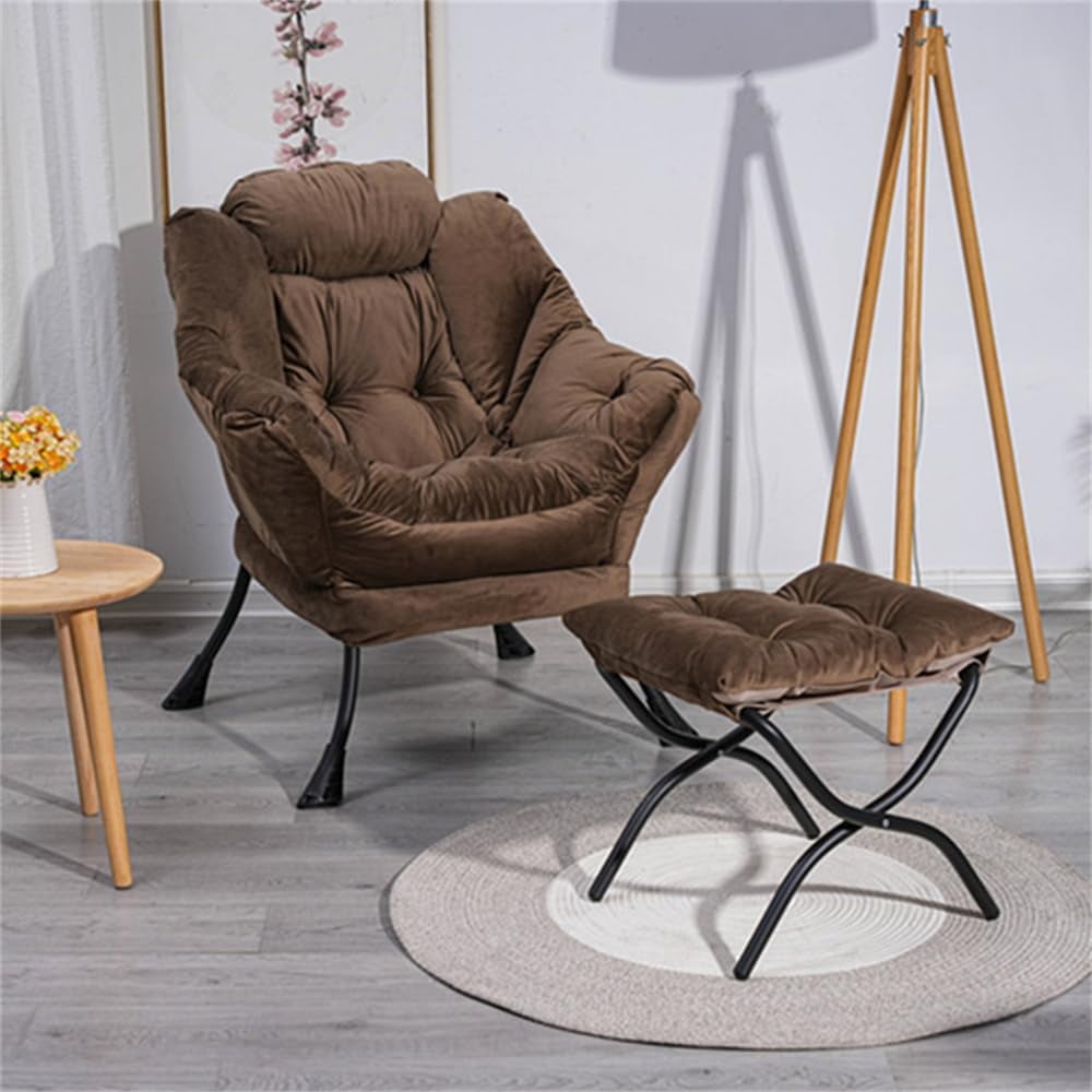 Tabaray Lazy Chair with Ottoman, Modern Lounge Accent Chair with ...