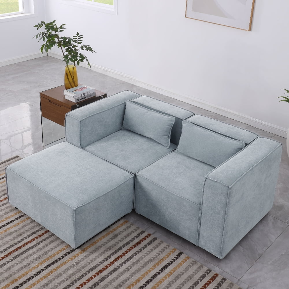 Tabaray Modular Sectional Sofa Couch, Modern Minimalist 67.8" Loveseat ...