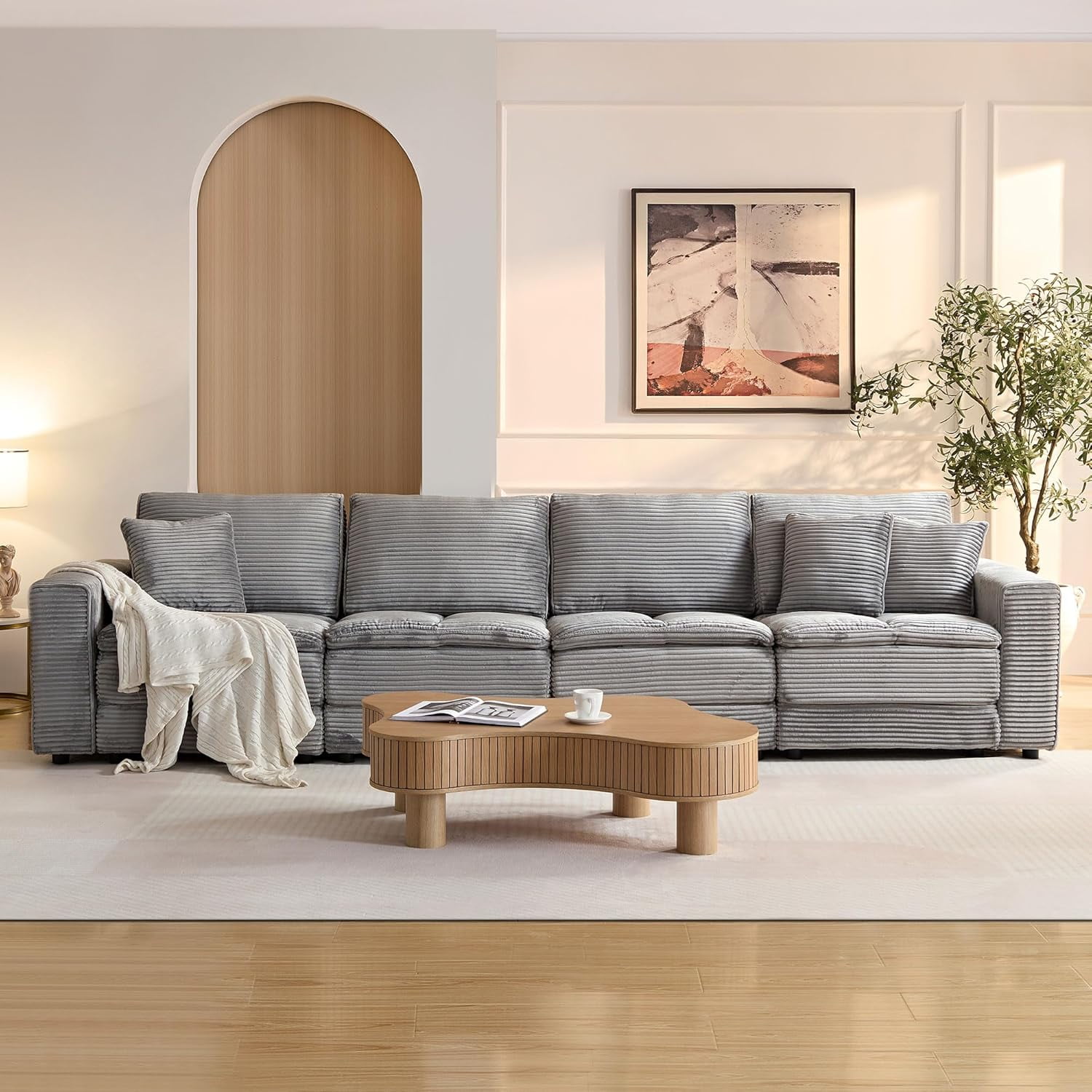 Tabaray Oversized Sectional Sofa Couch, I Shaped Modular Corner Couch ...