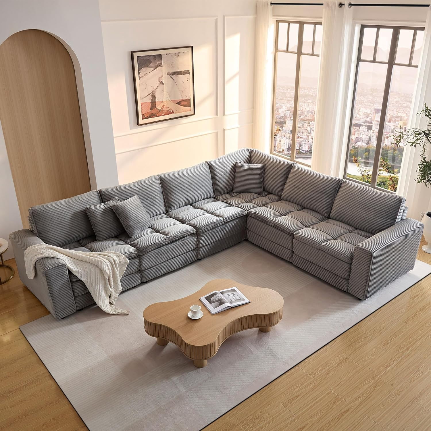 Tabaray Oversized Sectional Sofa Couch, L Shaped Modular Corner Couch ...