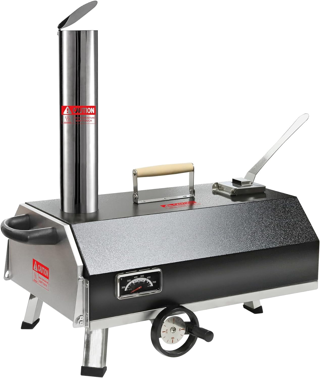 Tabaray Pizza Oven Outdoor, 12" Semi-Automatic Rotatable Pizza Ovens ...
