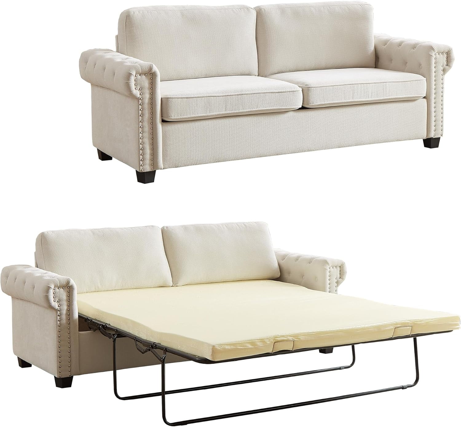 Tabaray Pull Out Sofa Couch Bed Full Size , 83.8" 2 in 1 Loveseat Couch ...