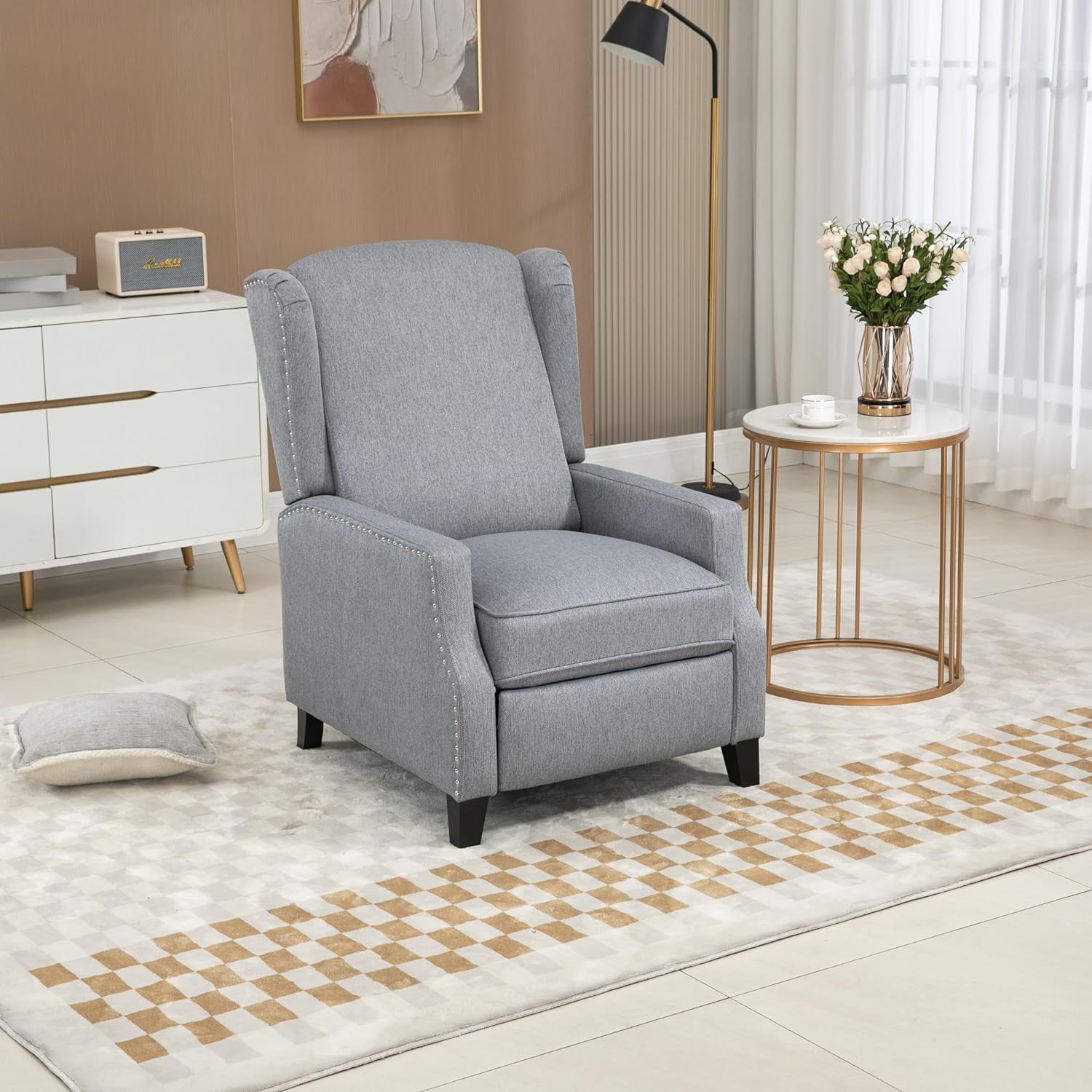 Tabaray Recliner Chair, Modern Upholstered Leisure Chair, Recliner ...