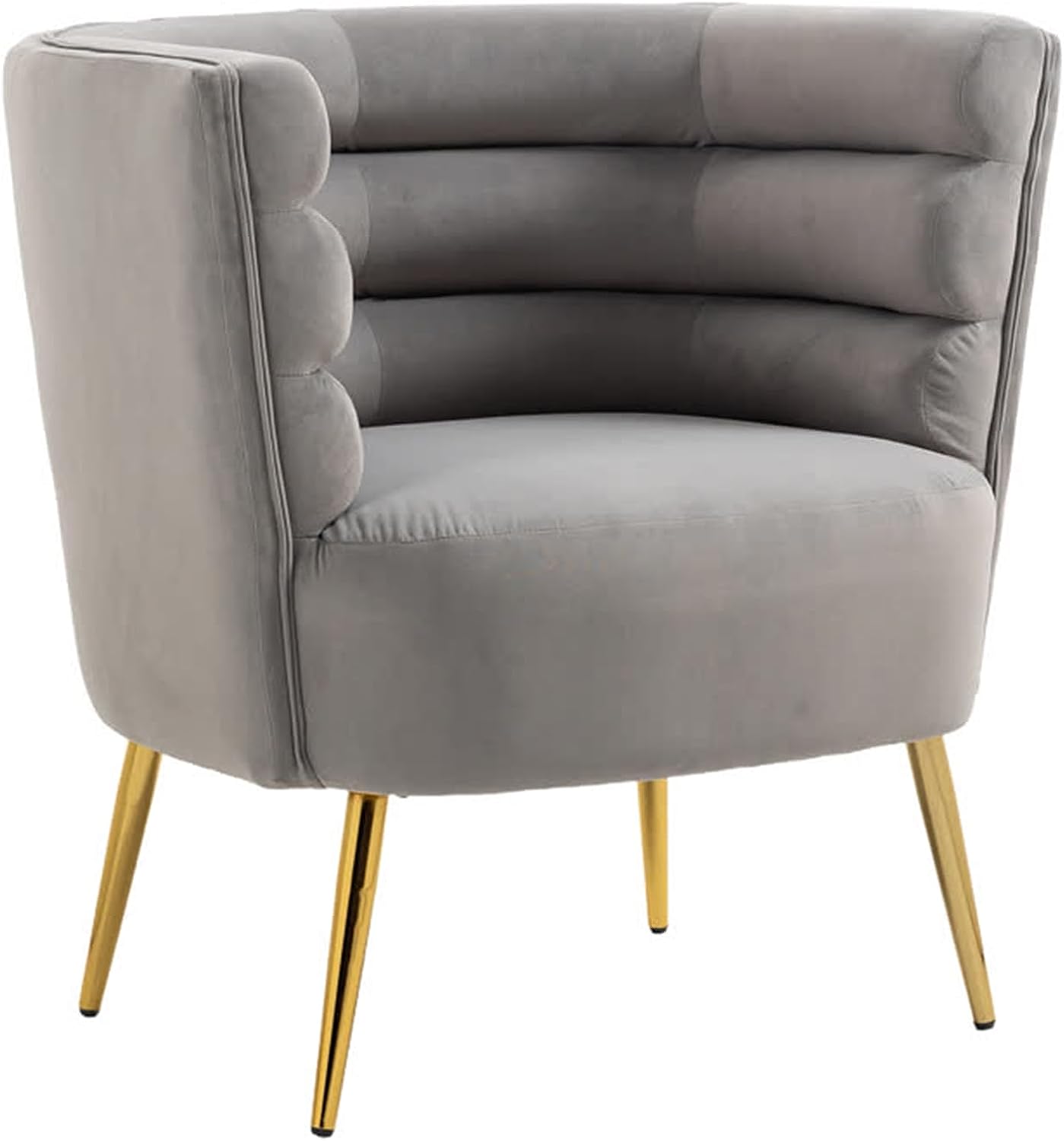 Tabaray Velvet Modern Accent Chair,Comfy Barrell Chair,Round Single ...