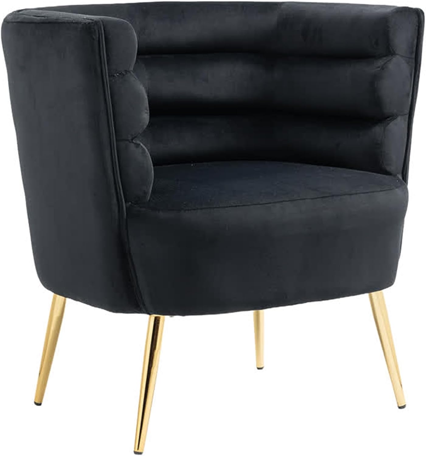 Tabaray Velvet Modern Accent Chair,Comfy Barrell Chair,Round Single ...