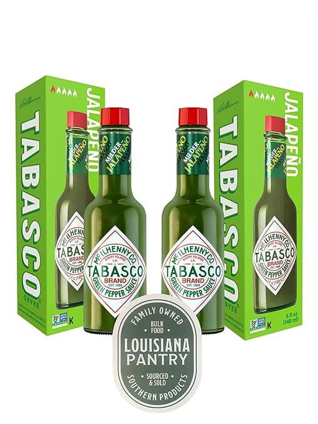 Tabasco 2 Pack Hot Sauce 5 oz Bottle Bundled by Louisiana Pantry (Green ...
