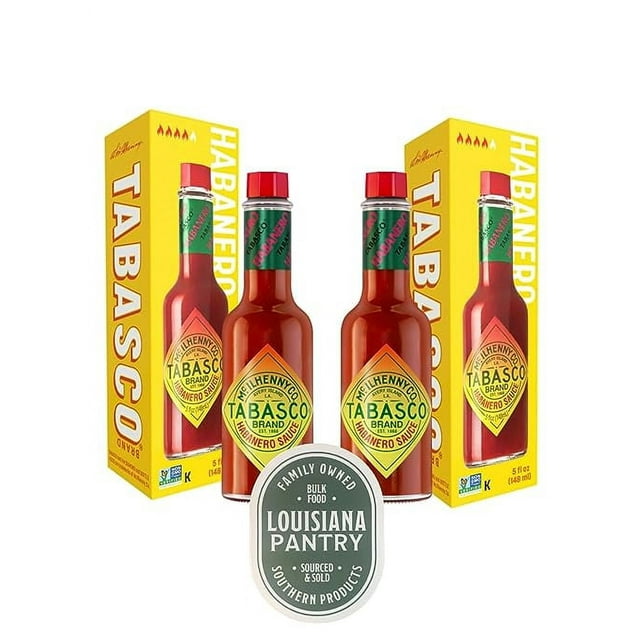 Tabasco 2 Pack Hot Sauce 5 oz Bottle Bundled by Louisiana Pantry ...