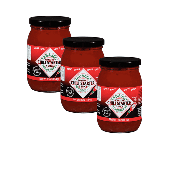 Tabasco 7 Spice Spicy Chili Starter, 16 Oz, Pack of 3 for Culinary ...