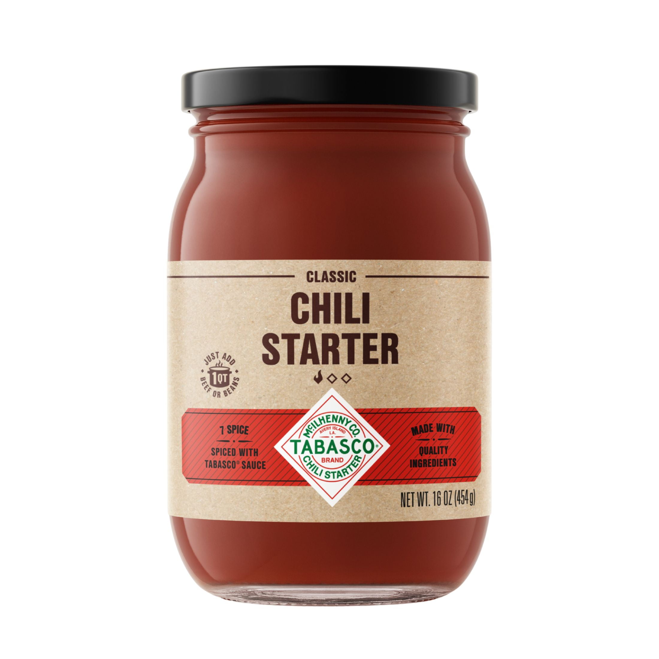 Tabasco Homestyle Chili Starter Sauce, 16 oz Jar for Quick & Delicious ...
