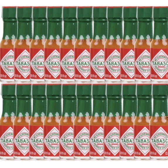 Tabasco Mini Original Pepper Sauce Bottles – 1/8 oz (22 Pack) – Real ...