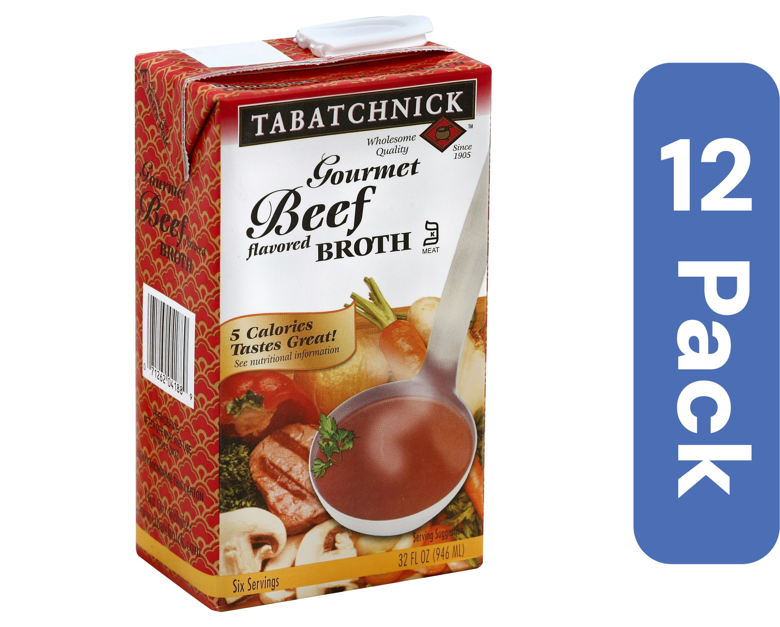 Tabatchnick Gourmet Beef Broth Soup 32 oz (Pack Of 12) - Walmart.com