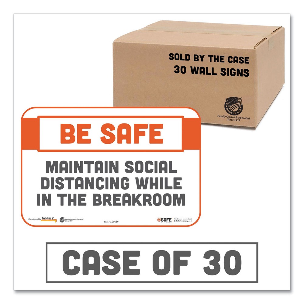 Tabbies 29156 BeSafe Messaging 9 in. x 6 in. Repositionable Wall/Door ...