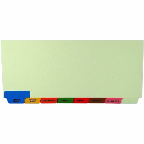 Tabbies 8-Bottom Tab Medical Chart Index Set - Walmart.com