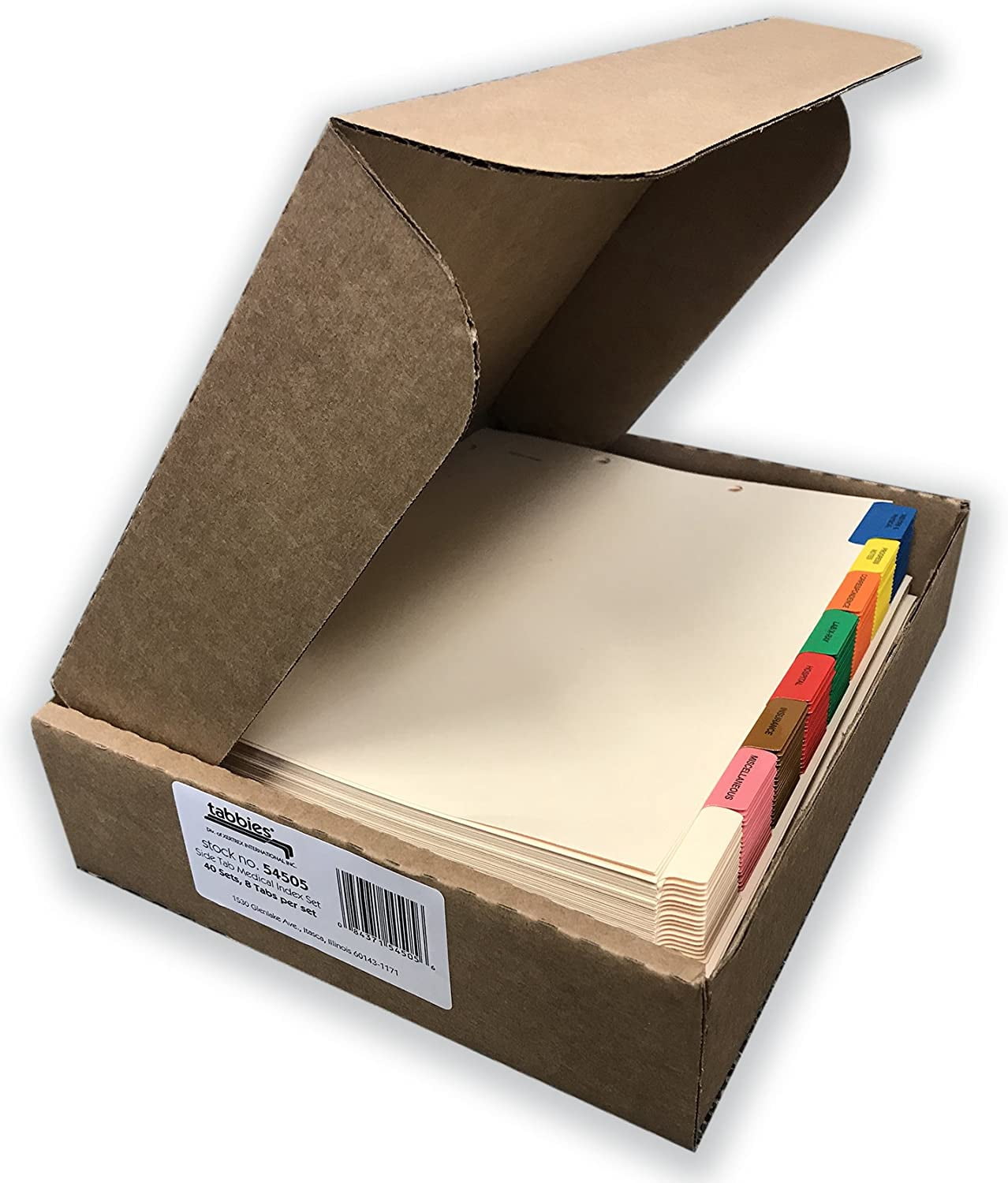 Tabbies 54505 Medical Chart Divider Sets, Side Tab, 9 x 11, 40 Sets/Box ...
