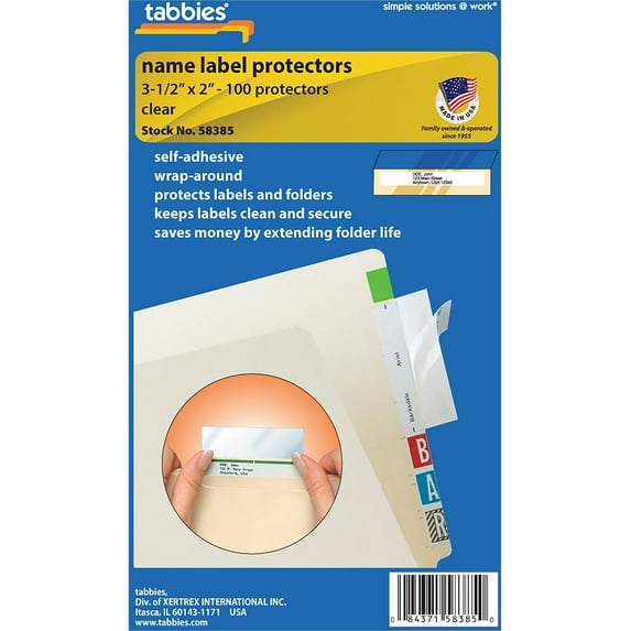 Tabbies Self-adhesive File Folder Label Protectors - Walmart.com