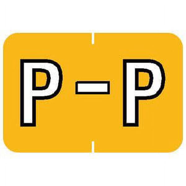 Tabbies Barkley ABKM Compatible 71620 Series Alpha Labels, Yellow "P ...