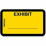 Tabbies Color-coded Legal Exhibit Labels 1.62" x 1" Length - Yellow ...