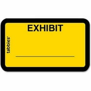 Tabbies Color-coded Easy Adhesive Legal Exhibit File Stickers 1.62" x 1 ...