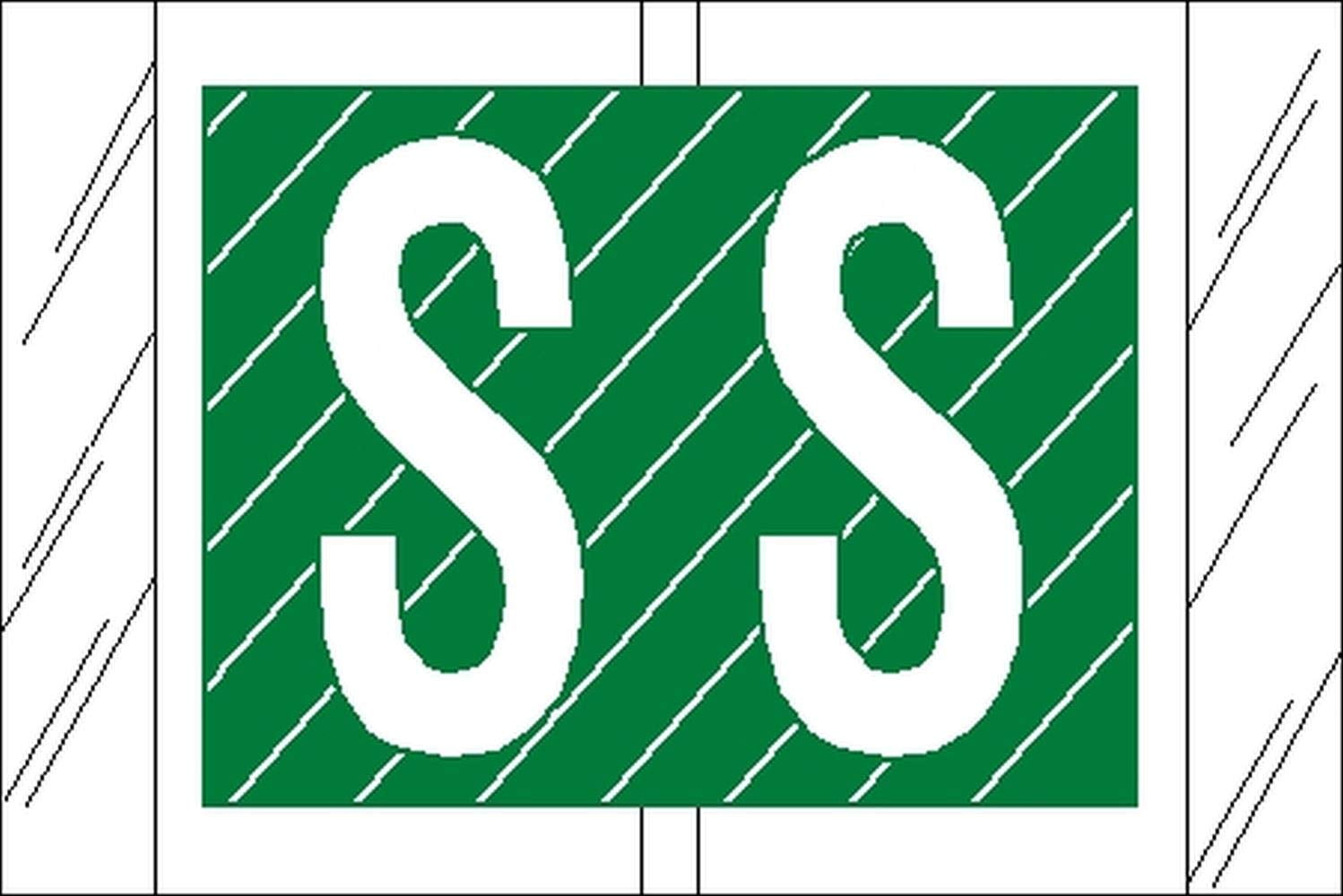 Tabbies Original COL'R'TAB 12000 Series Alpha Labels, Green, S", 1"H x ...