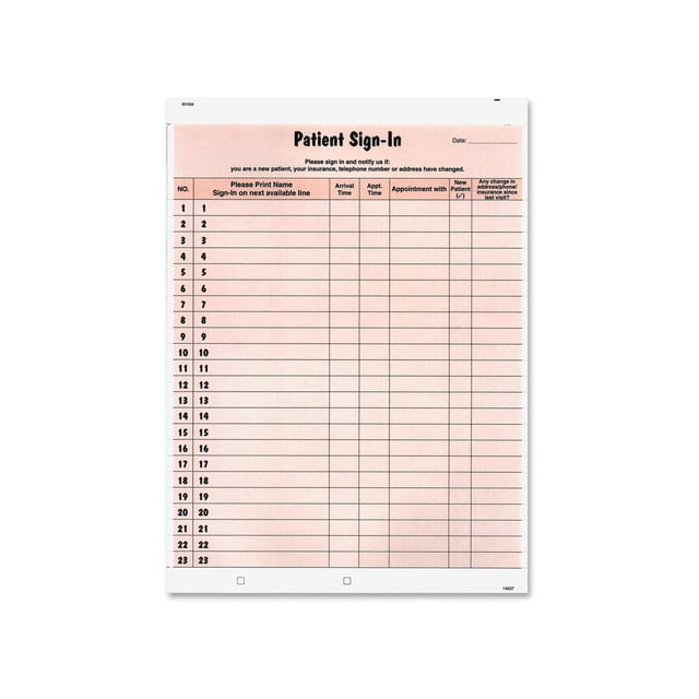 Tabbies Patient Sign-In Label Forms - Walmart.com