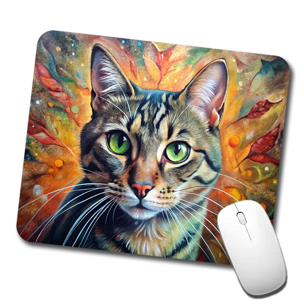 Tabby Cat Abstract Art Mouse Pad Low Profile Gaming Mat - Walmart.com