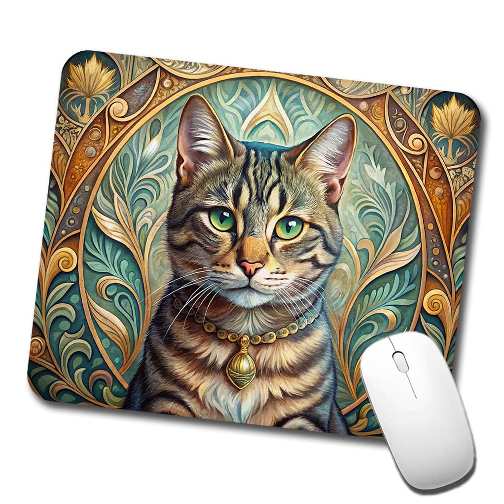 Tabby Cat Art Nouveau Mouse Pad Low Profile Gaming Mat - Walmart.com