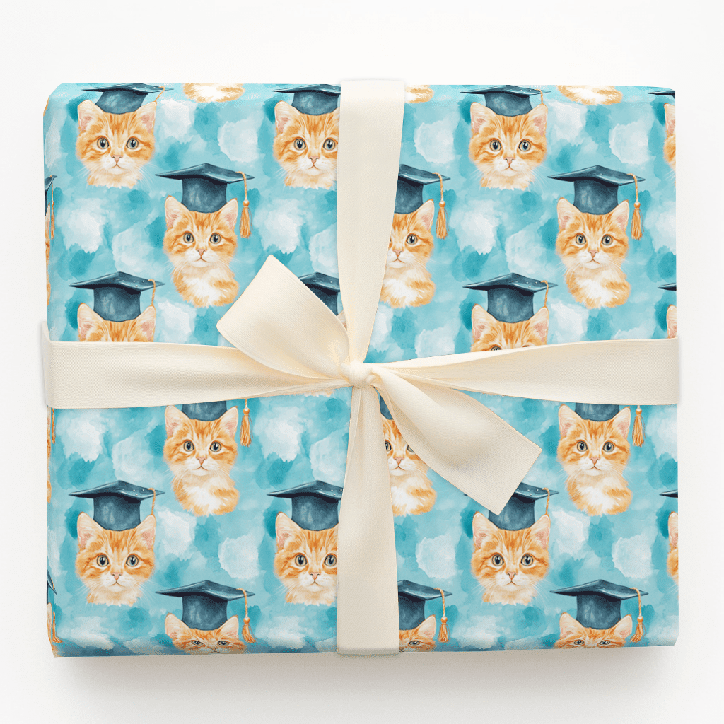 Tabby Graduate - Christmas Wrapping Paper Roll - Gift Wrap for Holidays ...