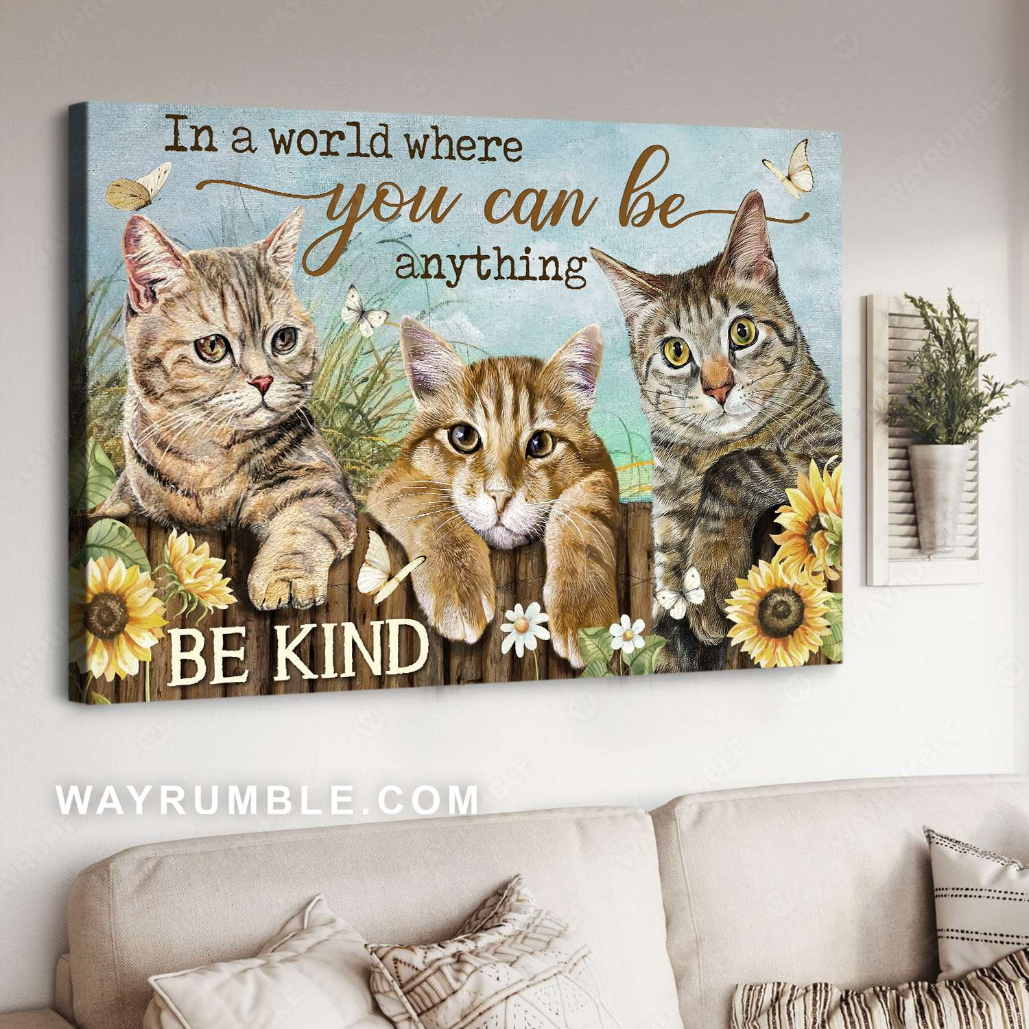 Tabby cats, Flower fence, Sunflower drawing, Be anything be kind ...