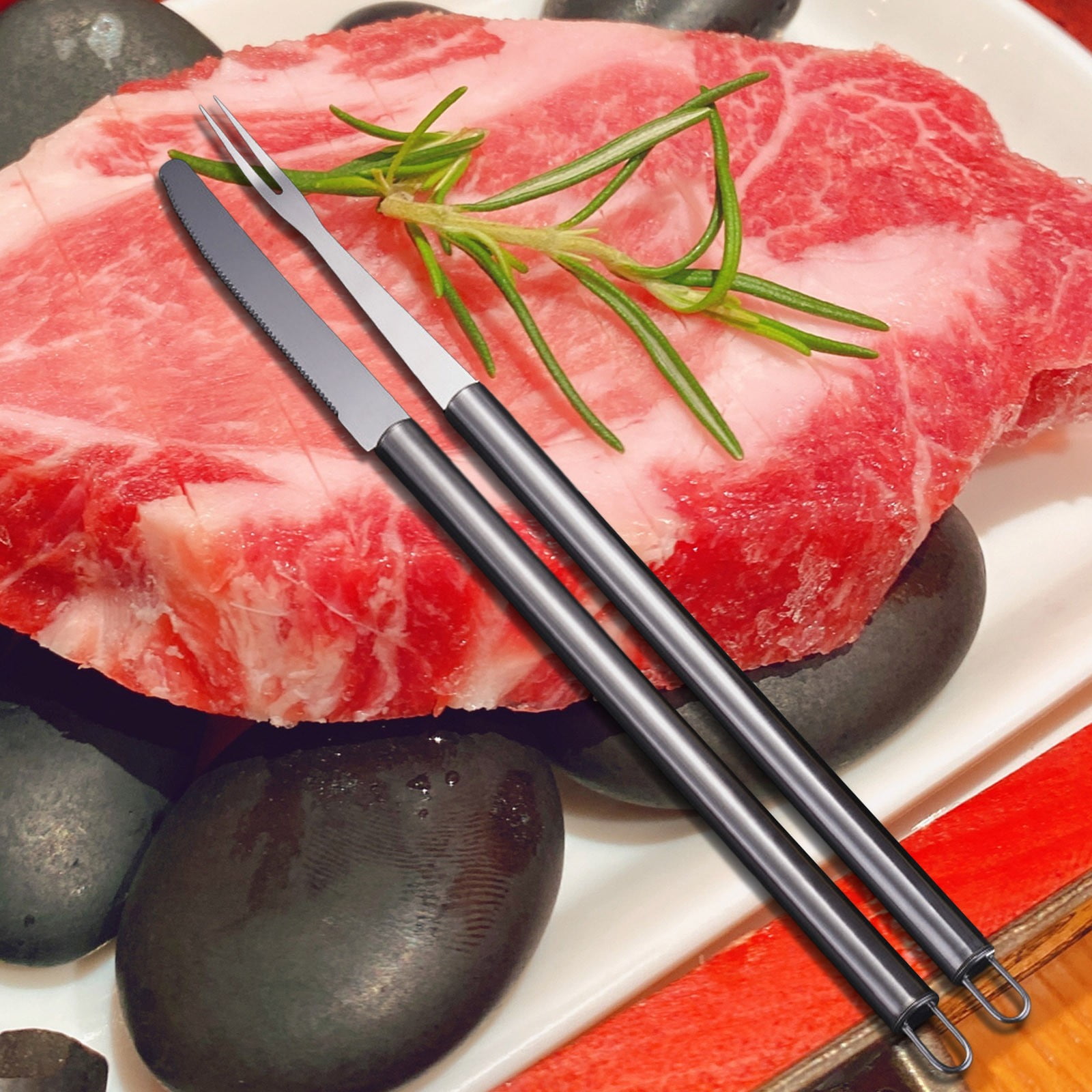 Tabel Spoon Steak Cutlery Stainless Steel Barbecue Cutlery 2 Piece Set ...