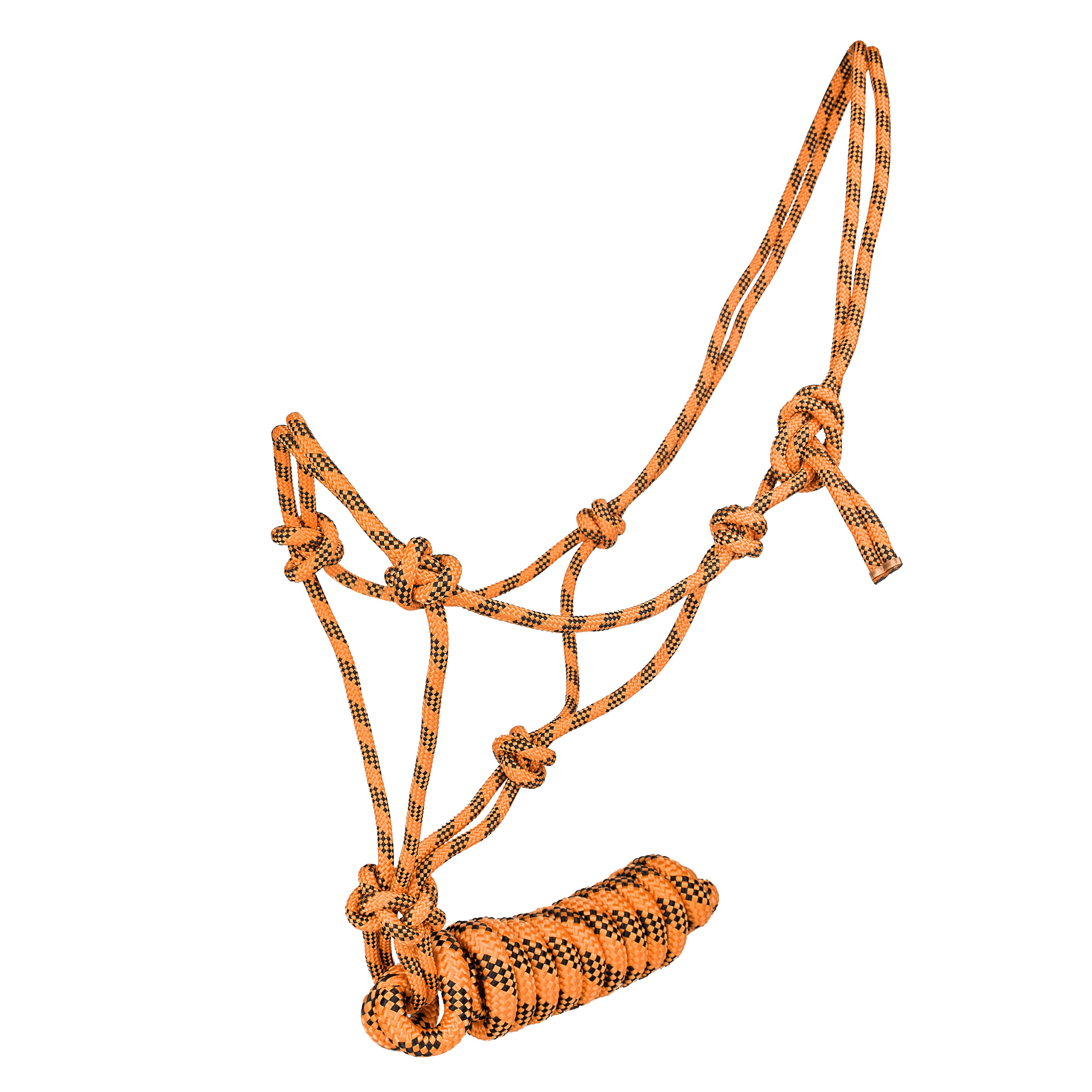 Tabelo Classic Cowboy Halter with Lead[ Horse Orange/Black ] - Walmart.com