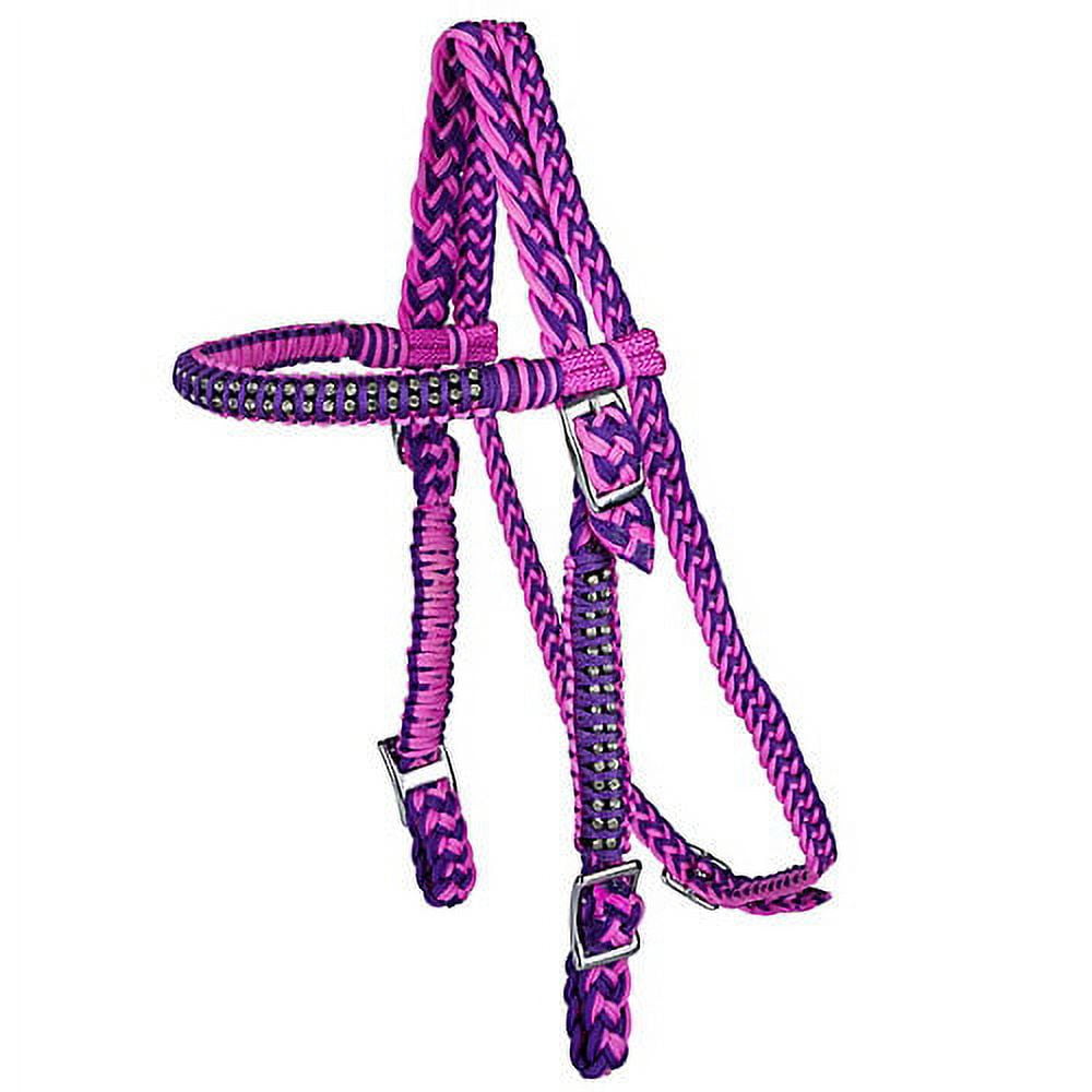Tabelo Cord Headstall w/Stones Pink/Purple - Walmart.com