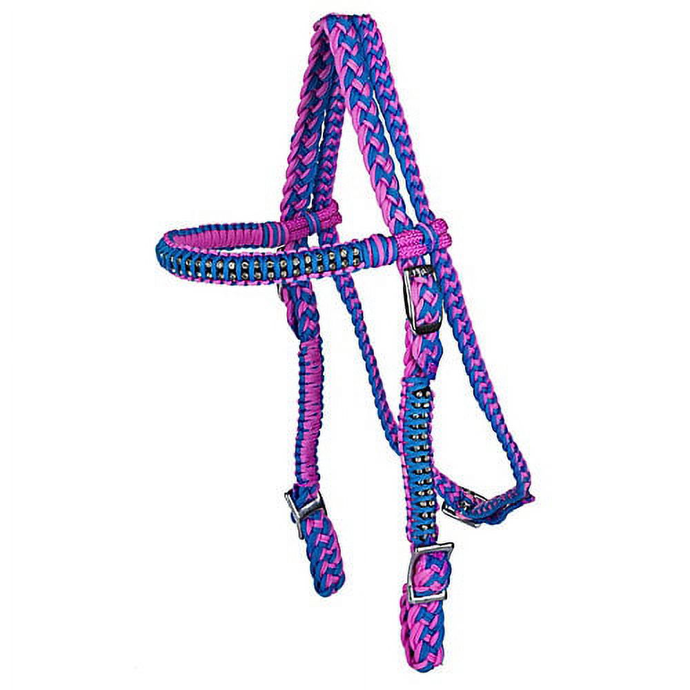 Tabelo Cord Headstall w/Stones Pink/Turquoise - Walmart.com