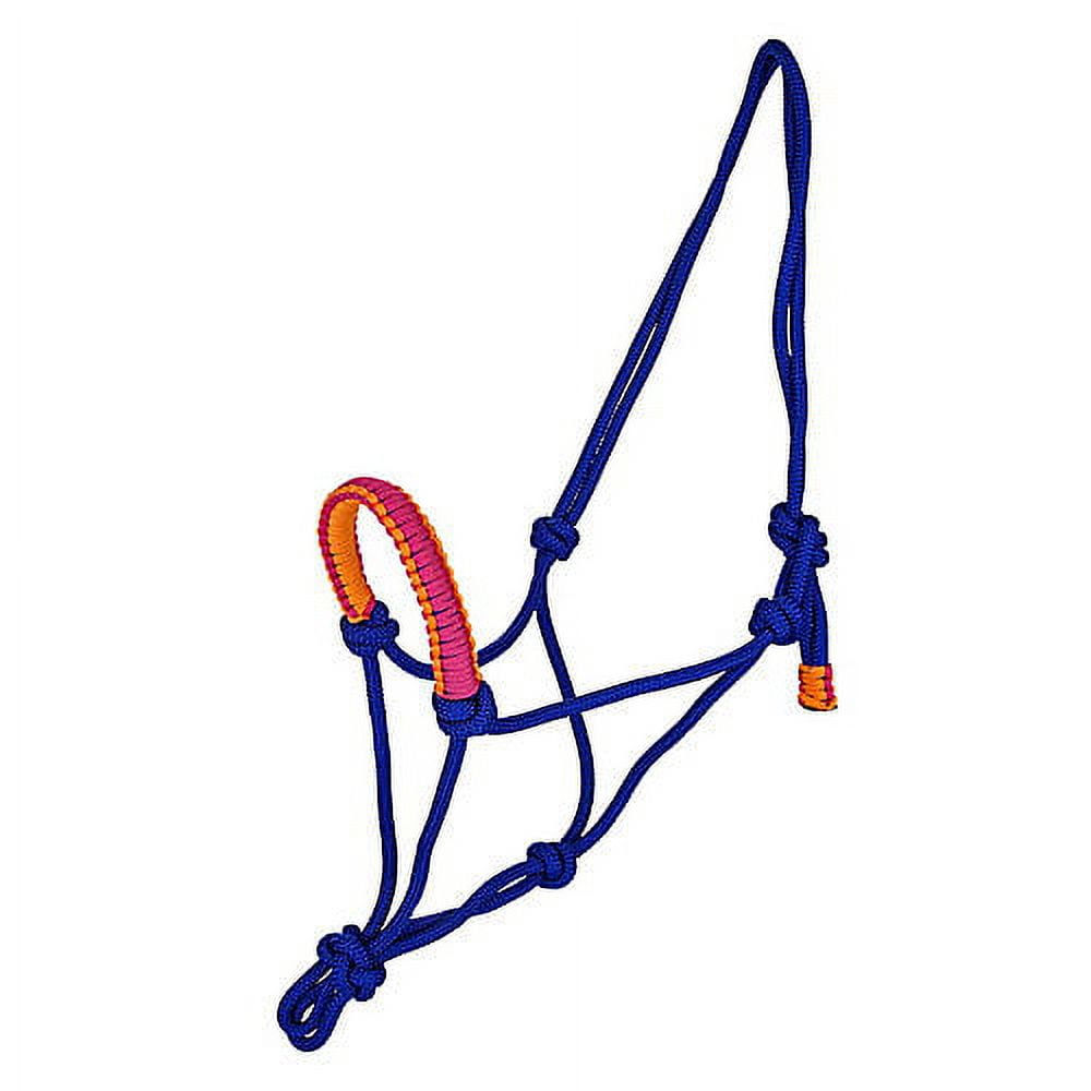 Tabelo Rope Halter w/Braided Noseband Royal Blue - Walmart.com
