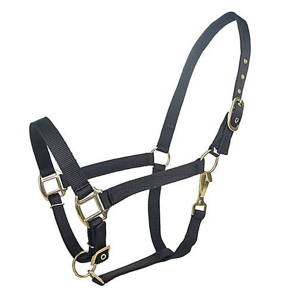 Tabelo Nylon Halter w/Adj Chin XL Horse Black - Walmart.com