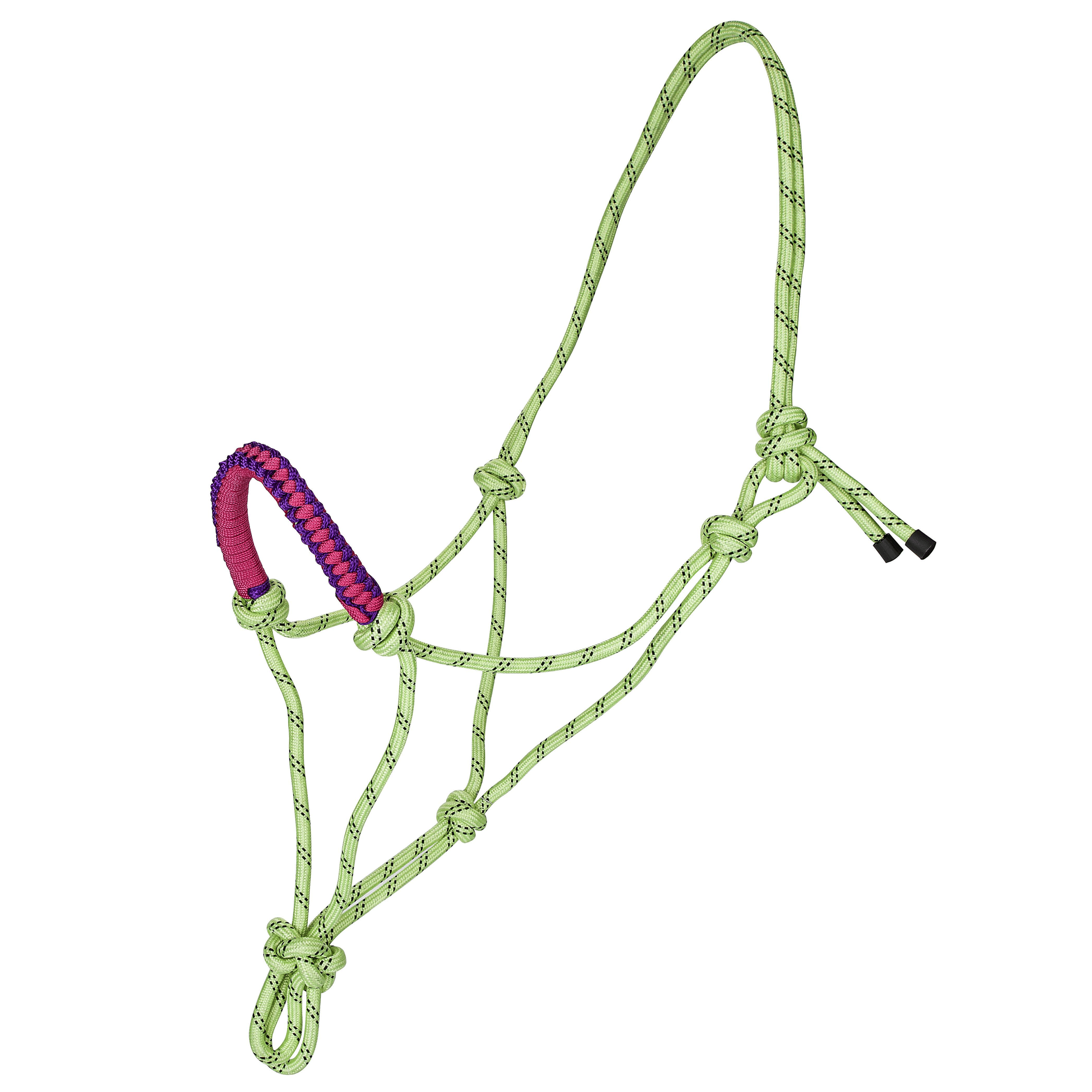 Tabelo Rope Halter w/ Braided Noseband[ Horse Lime/Speckle -halter ...